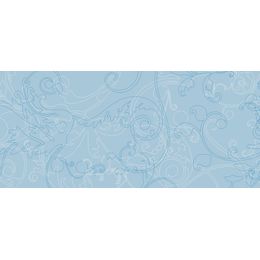 Fototapete ARCHITECTS PAPER "Atelier 47 Ornament Art 4", blau (dunkelblau, himmelblau, weiß), B:6m L:2,7m, Vlies, Tapeten, Vlies, Wand, Schräge, Decke