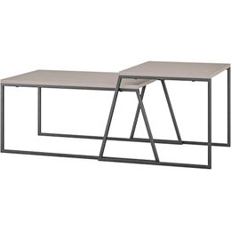 Couchtisch DECORTIE "PAL COUCHTISCH", beige (hell mokka), B:88cm H:38cm T:50cm, Tische, Couchtisch Eckige Couchtische, Leichte Montage, Lagerung, Platzsparend
