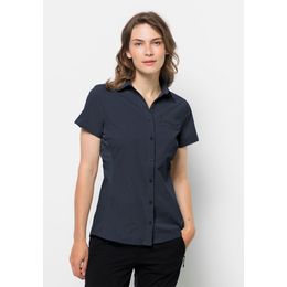 Funktionsbluse Jack Wolfskin "PEAK SHIRT W", Damen, Gr. XS (34), nachtblau, 1. OBERSTOFF 100% POLYESTER 2. OBERSTOFF 94% POLYESTER, 6% ELASTHAN, Blusen