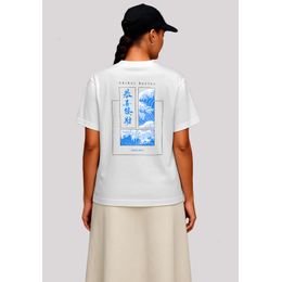 T-Shirt F4NT4STIC "Shibui Series Japan Streetstyle", Damen, Gr. L, weiß (off, weiß), Obermaterial: 100% Baumwolle, oversize, Rundhals, ohne Bündchen, Shirts, Japan Streetwear Styles