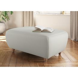 Polsterhocker Home Affaire "Boston", wei&szlig; (reinwei&szlig;), B:107cm H:47cm T:74cm, Struktur (100% Polyester);Luxus-Microfaser Florence (100% Polyester);Chenille (100% Polyester);NaturLEDER (reines Rindsleder), Hocker, Polsterhocker, in 4 Bezugsqualit&auml;ten, auch in NaturLEDER
