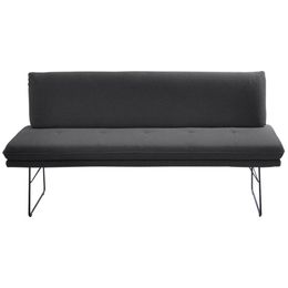 K+w Komfort & Wohnen Polsterbank K+W KOMFORT & WOHNEN, grau (anthrazit), B:172cm H:87cm T:65cm, Sitzbänke, Spitzkissenoptik, Sitzsteppung, hoher Sitzkomfort, in 2 Größen wählbar