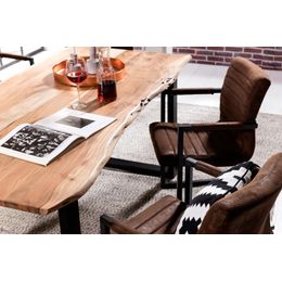 Esstisch Sit "Tops&Tables", schwarz (natur, schwarz, schwarz, natur), B:200cm H:78cm T:100cm, Tische, Esstisch