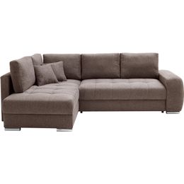 Ecksofa MR. COUCH, B:269cm H:90cm T:179cmmemphis 71 taupe, Grundgewebe 100% Polyester; Nutzschicht 90% Polyester / 10% Polyamid, Wohnzimmer, Sofas,