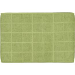 Hotelmatte Ross "Unifond", grün (kiwi), H:10mm, Baumwolle, Badematten, besonders weich, Badezimmerteppich, uni