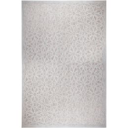 Teppich FLAIR RUGS "Argento", silber (silberfarben), B:160cm H:4mm L:230cm, Kunstfaser, Teppiche, Geometrischer Innen- und Outdoor Teppich
