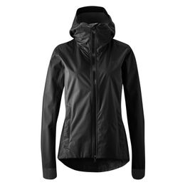 Fahrradjacke Gonso "Save Jacket Trail W", Damen, Gr. 38, schwarz, 100% Polyester, Jacken, Damen Regenjacke wind- und wasserdicht, Radjacke mit Kapuze