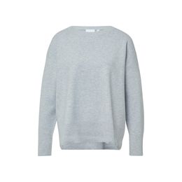 Strickpullover comma, Damen, Gr. 34, grau melange, Strick, Obermaterial: 72% Viskose, 28% Polyester, meliert, regular fit normal, Rundhals, Rippbündchen, Pullover, mit Rippbündchen