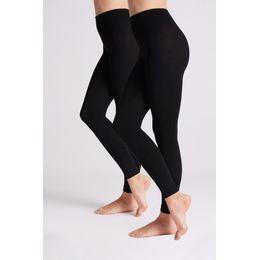 Thermoleggings YSABEL MORA "TIGHTS BASIC COLLECTION", Damen, Gr. L, N-Gr, schwarz, Obermaterial: 95% Polyester, 5% Elasthan, eng lang, Hosen, mit 140 DEN für kuschelige Wärme bei Kälte