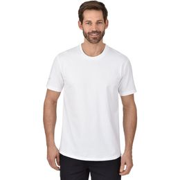 T-Shirt TRIGEMA "TRIGEMA T-Shirt aus 100% Biobaumwolle", Herren, Gr. L, weiß (weiß, c2c), 100% Baumwolle (Bio-Baumwolle kbA), Basic, Shirts