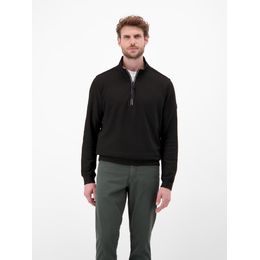 Sweater Lerros "SELA", Herren, Gr. L, sanftes weiß, Sweatware, Obermaterial: 90% Baumwolle, 10% Polyester, unifarben, normal hüftbedeckend, Rundhals, Bündchen, Sweatshirts, mit Troyer-Reißverschluss