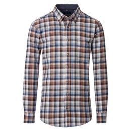 Langarmhemd Casamoda "Casamoda Freizeithemd kariert", Herren, Gr. 3XL, Normalgrößen, blau, 100% Baumwolle, kariert, comfort fit, Hemden