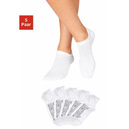 Sneakersocken Bench., Damen, Gr. 35-38, weiß, Baumwolle, Elasthan, Polyamid, unifarben, elastisch, Socken, für modische Sneaker-Schuhe