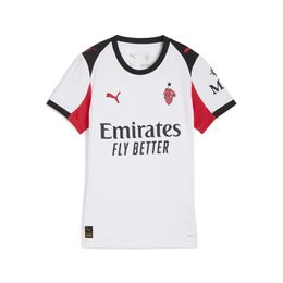 Trainingsshirt Puma "AC Milan 25/26 Ausw&auml;rtstrikot Damen", Damen, Gr. M, wei&szlig; for all time rot, Obermaterial: 100% Polyester; Rippe: 100% Polyester, regular fit, Rundhals, Shirts