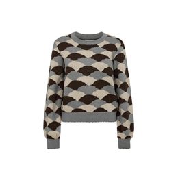 Nümph Strickpullover NÜMPH "Nümph Sweater NULILA", Damen, Gr. L, schwarz (schwarz coffee), Obermaterial: 41% Viskose, 34% Polyester, 19% Polyamid, 6% Metall, Pullover