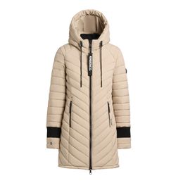 Khujo Mantel 'Nita4' Damen Gr&ouml;&szlig;e S beige / schwarz Wintermantel