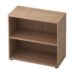 eurokraft pro Büroregal, 1 Fachboden, HxBxT 748 x 800 x 400 mm, Dekor Nussbaum