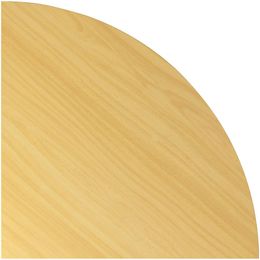 eurokraft pro Verkettungsplatte, 90&deg; Viertelkreis, BxT 800 x 800 mm, Buche-Dekor