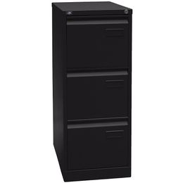 Bisley Hängeregistraturschrank LIGHT, 1-bahnig, 3 Schübe, DIN A4, schwarz