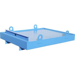 eurokraft pro Auffangwanne f&uuml;r Absetzcontainer, f&uuml;r Absetzcontainer, Auffangvolumen 850 l, blau