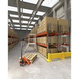 Palettenregal Space, verzinkt/orange, HxBxT 2500 x 1940 x 1100 mm, Fachlast 2000 kg, Anbauregal kaiserkraft