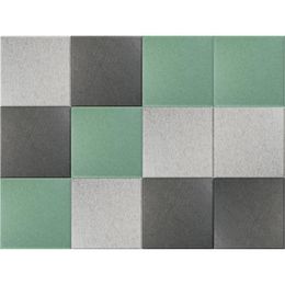 eurokraft basic Akustik-Wandfliese, HxB 300 x 300 mm, je 4 x petrol, hellgrau, dunkelgrau, VE 12 Stk