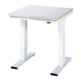 Rau Arbeitstisch, elektrisch h&ouml;henverstellbar - Tragkraft 300 kg, H&ouml;he 720 - 1120 mm, Stahlblechplatte, BxT 750 x 800 mm