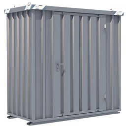 Schnellbau-Container, verzinkt, Außen-BxHxT 2100 x 2100 x 1100 mm, 1 Flügeltür kaiserkraft