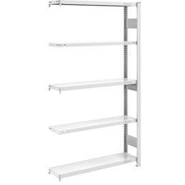 eurokraft pro Schwerlast-Steckregal, doppelseitig, HxBxT 2000 x 1000 x 300 mm, grau, Anbauregal