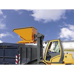 eurokraft pro Schwerlast-Kippbeh&auml;lter, Volumen 1,7 m&sup3;, Traglast 4000 kg, rot RAL 3000