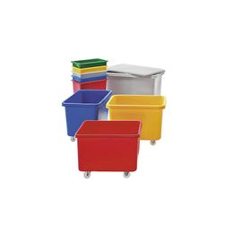 Rechteckbeh&auml;lter aus Polyethylen, fahrbar, Inhalt 450 l, blau kaiserkraft
