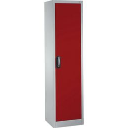 C+P ACURADO Universalschrank, BxT 500 x 400 mm, lichtgrau / feuerrot