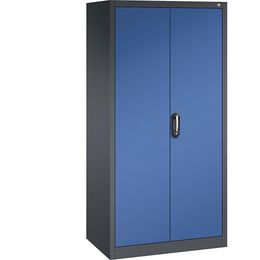 C+P ACURADO Universalschrank, BxT 930 x 600 mm, schwarzgrau / enzianblau