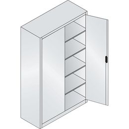 C+P ACURADO Universalschrank, BxT 1200 x 500 mm, wei&szlig;aluminium / wei&szlig;aluminium