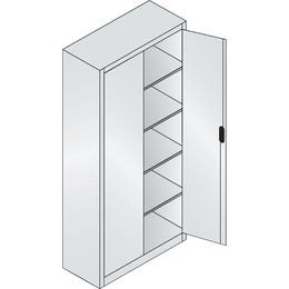 C+P ACURADO Universalschrank, BxT 930 x 400 mm, schwarzgrau / reinwei&szlig;, ab 2 Stk