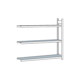 Schulte Weitspannregal, gesteckt, HxBxT 2000 x 2500 x 400 mm, Stahlb&ouml;den, Anbauregal