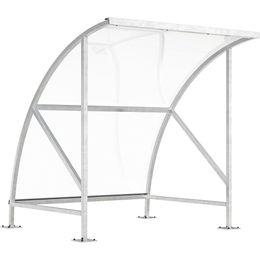 WSM Fahrradüberdachung, aus Polycarbonat, BxT 2090 x 2100 mm, silber