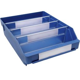 STEMO Regalkasten aus hochschlagfestem Polypropylen, blau, LxBxH 300 x 240 x 95 mm, VE 15 Stk