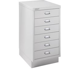 Bisley MultiDrawer&trade; 39er Serie, mit Sockel, DIN A3, 6 Schubladen, lichtgrau