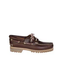 Timberland Loafer - Perforated Leather Boat Shoes - Gr. 10_5 - in Braun - f&uuml;r Damen