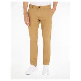 Chinohose Tommy Jeans "TJM SCANTON CHINO PANT", Herren, Gr. 36, Länge 32, grün (classic khaki), Web, Obermaterial: 98% Baumwolle, 2% Elasthan, körpernah normal, Hosen, mit Markenlabel