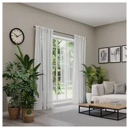 Neutex for you! Vorhang NEUTEX FOR YOU "Libre-ECO" Gr. 1, grau (hellgrau), B:142cm H:245cm, Jacquard, Polyester, Gardinen