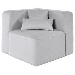 Sofa-Eckelement Andas "Sundstrup", grau (hellgrau), B:93cm H:76,5cm T:93cm, 93% Polyester, 6% Acryl, 1% Baumwolle, Polsterelemente, Modulserie, individuelle Zusammenstellung