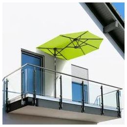 Balkonschirm Schneider Schirme "Salerno mezza", grün (hellgrün), Obermaterial: 100% Polyester, Standschirme, mit Schutzhülle, ohne Schirmständer