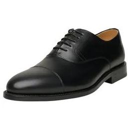 Schnürschuh Henry Stevens "Marshall CO Businessschuh", Herren, Gr. 39, schwarz, Leder, Schuhe, Herren Halbschuhe Leder handgefertigt, Anzugschuhe