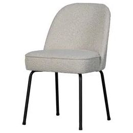 Esszimmerstuhl Woood "Stockholm", beige (natur, schwarz), B:50cm H:82,5cm T:57cm, 100% Polyester, Stühle, Polsterstuhl, 4-Fuß-Metallgestell, Breite 50 cm