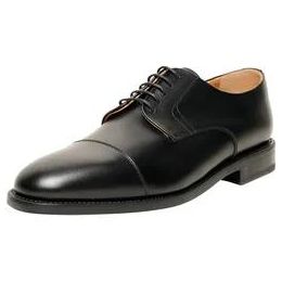 Schnürschuh Henry Stevens "Winston CD Businessschuh", Herren, Gr. 39,5, schwarz, Leder, Schuhe, Herren Halbschuhe Leder handgefertigt, Anzugschuhe