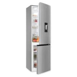 Exquisit Kühl-/Gefrierkombination "KGC265-70-NF-WS-040C", Energieeffizienz: C (A-G), silber (edelstahl), Rechtsanschlag, Kühlschränke, EEK C, 251 L Nutzinhalt, NoFrost, Wasserspender