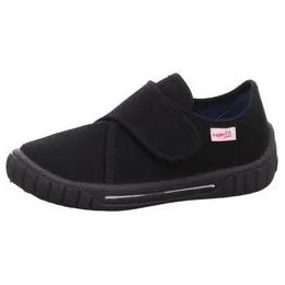 Hausschuh Superfit "BILL WMS: Mittel", Kinder, Gr. 33, schwarz, Baumwolle, Schuhe, Kindergartenschuh mit Klettverschluss, Größenschablone zum Download
