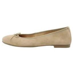 Ca'Shott Ballerina CA'SHOTT "Ca'Shott Ballet flats CASELVIRA", Damen, Gr. 38, Normalschaft, beige, Obermaterial: 100% Leder, Schuhe
